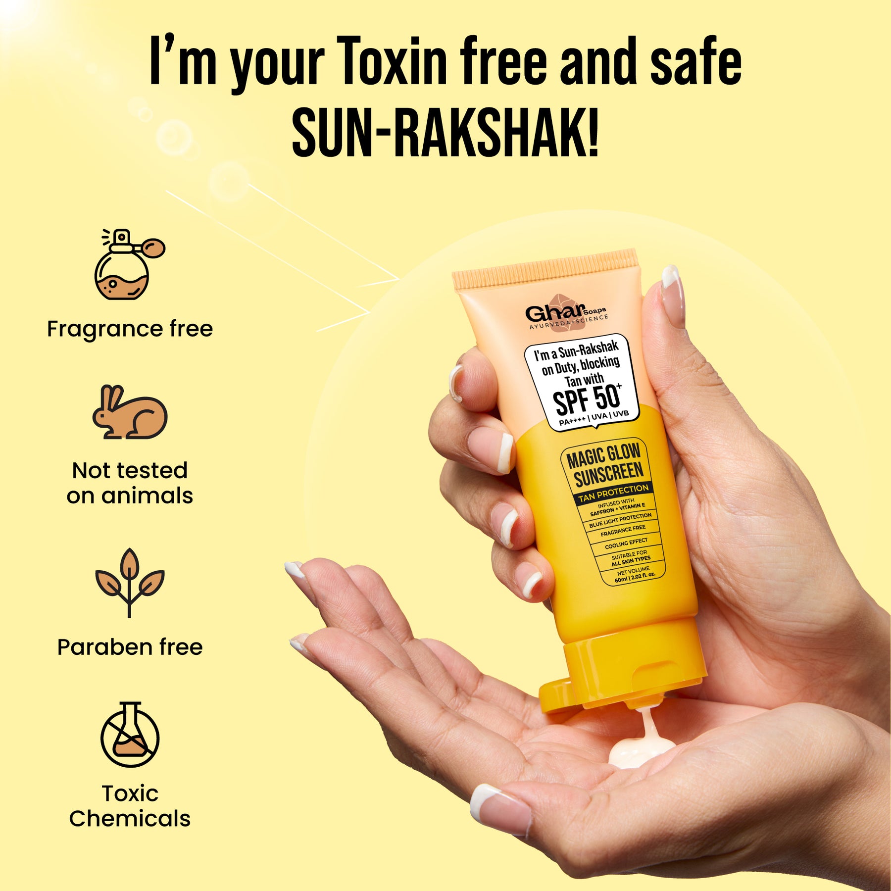 Sunscreen SPF 50 PA+++ - Buy Best Sunscreen Online | Ghar Soaps – GHAR ...