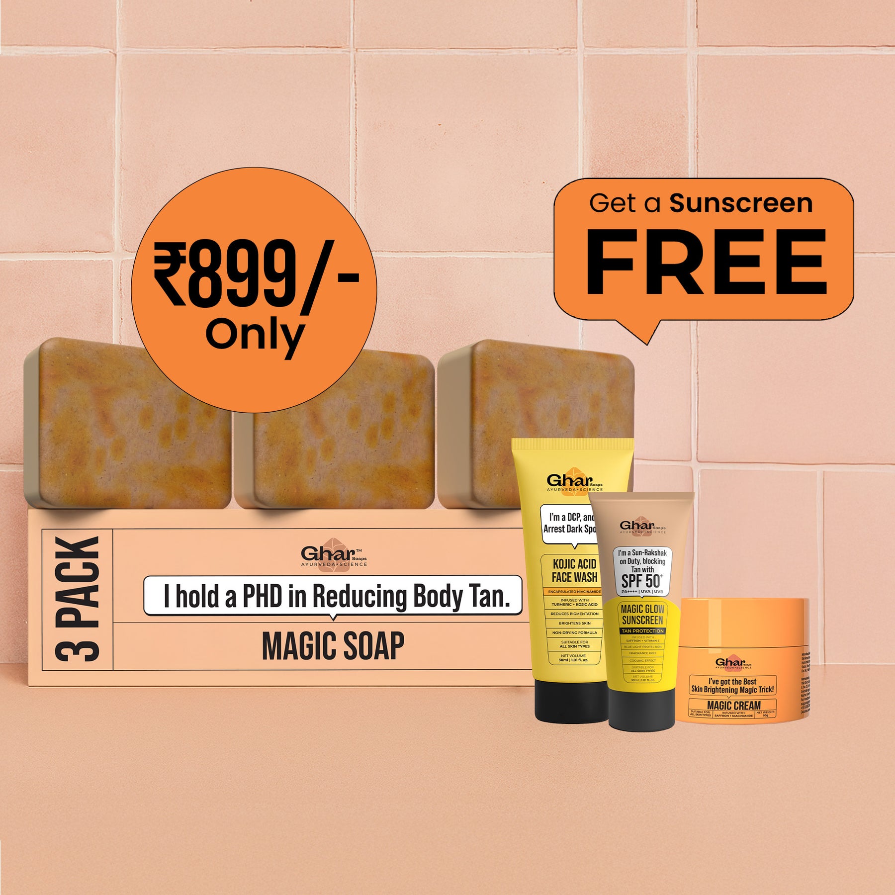 Magic Soap + FREE Magic Glow Sunscreen – GHAR SOAPS